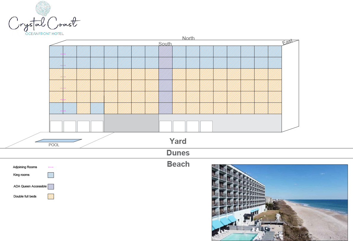 Property Layout - Crystal Coast Oceanfront Hotel